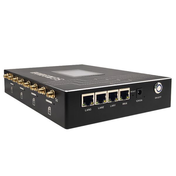 Quality Multi Link Black Network Bonding Router 4G 5G WiFi With 4 SIM Card for sale