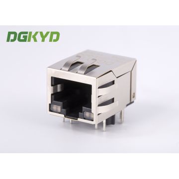 Quality EMI finger Single Port Cat6 gigabit ethernet RJ45 Connector with transformer for sale