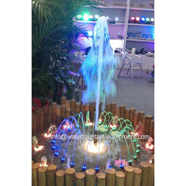 Quality Round Shape Dancing Musical Water Fountain With Control Unit Customized for sale