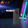 china HCW Vehicle Barrier Gate 2m Rs485 Electric Straight Rod Servo Motor Automatic