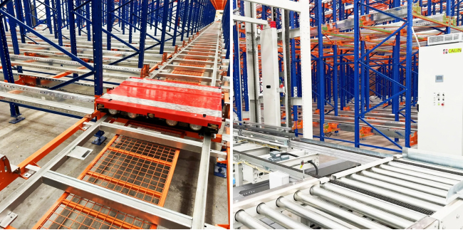 Four-Way Shuttle Pallet ASRS Room Temperature Warehouse Automatic Storage and Retrieval System Radio Shuttle Racking