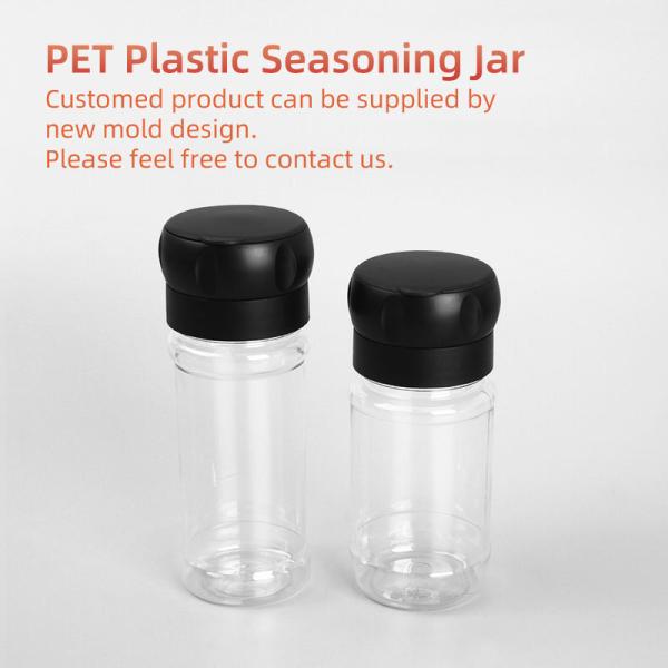 Quality 125Ml Plastic Spice Bottles Screw Mouth Seasoning Shaker With Lid for sale