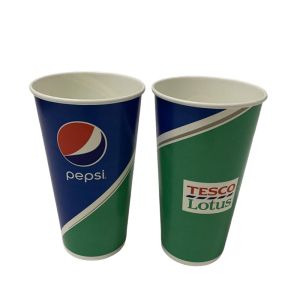 Quality Compostable Green Paper Cup Aqueous Based Coating Cold Drink 32 Oz Paper Cup for sale