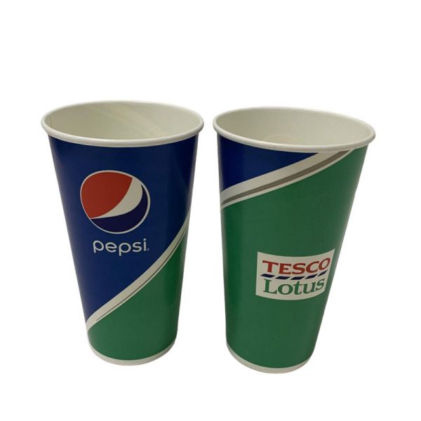 Quality Compostable Green Paper Cup Aqueous Based Coating Cold Drink 32 Oz Paper Cup for sale