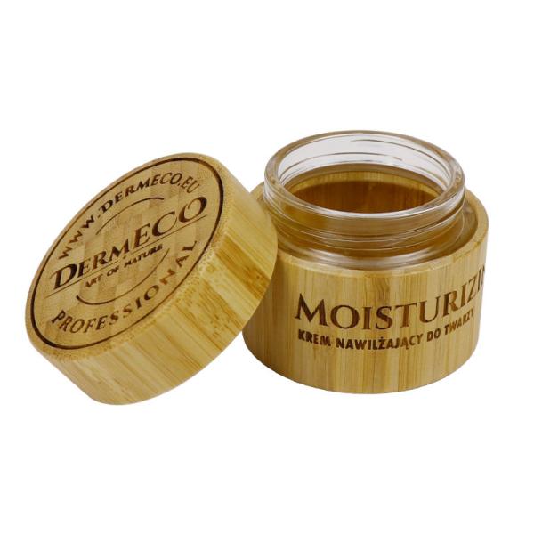 Quality OEM Skincare Bamboo Cosmetic Packaging Electroplate 50g Bamboo Cream Jar for sale