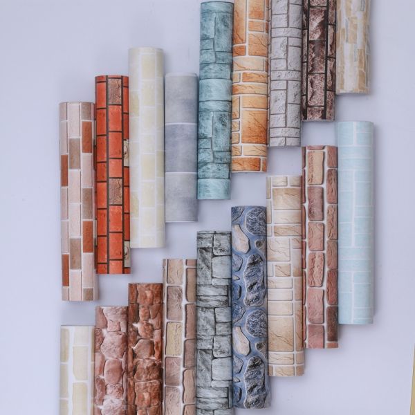 Quality Brick Wallpaper Waterproof Self Adhesive Pvc Wallpaper Peel And Stick Wall Paper for sale