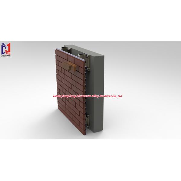 Quality Silver / Black Terracotta Brick Wall Support System Aluminum Construction for sale