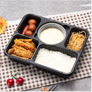 Quality SGS Thickened Plastic Take Away Box Disposable Microwavable for sale