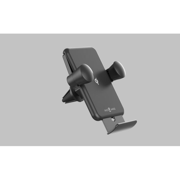 Quality ABS 10W Car Mount Qi Wireless Charger FCC With Air Vent Clip for sale
