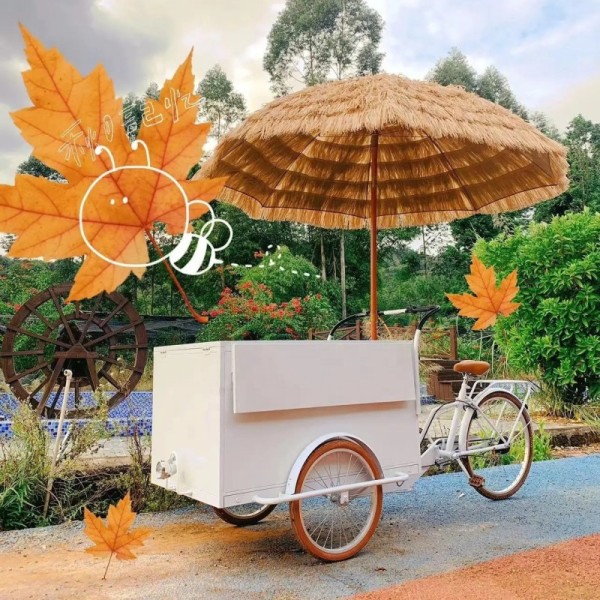Quality Mobile Food Bike Carts Bicycle Nuts Snack Food Cart with and Mobile Hot Dog Cart for sale