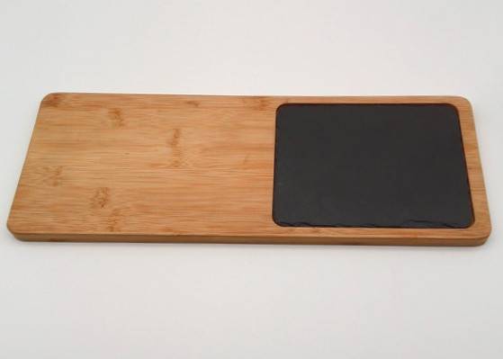 Quality Non Slip Stone Placemats , Kitchen Cutting Board Slate Bamboo Natural for sale