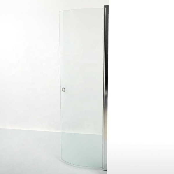 Quality 8-12mm SGCC C-Shaped Curved Tempered Shower Glass for Hall Bathroom Renovation for sale