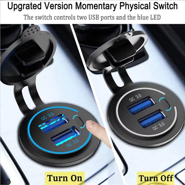 Quality Dual QC3.0 Car Charger 18W Fast Charge Socket for sale
