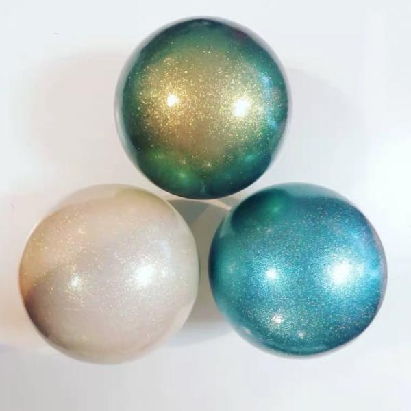 Quality OEM 15cm 18cm Glitter PVC Gymnastic Ball For Kids for sale
