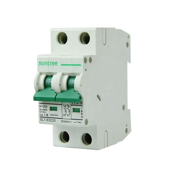 Quality SL7-63 C16 2Pole 63Amp 6kA Miniature Circuit Breaker for sale
