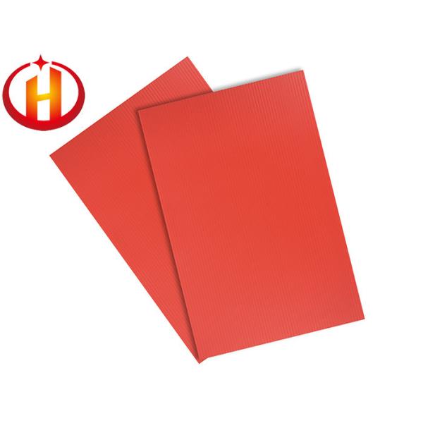 Quality Red Wear Resisting 3mm PP Corrugated Plastic Sheets Fireproof for sale