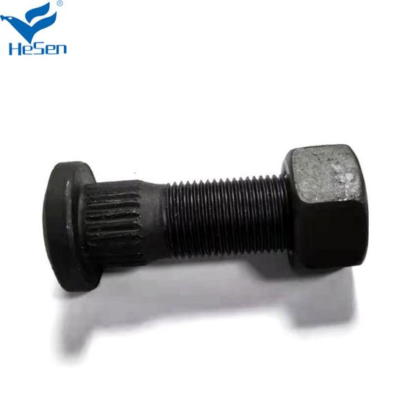 Quality 1v3323 Car Wheel Bolts And Nuts Cat Loader Wheel Bolt With 28 MM Nut for sale