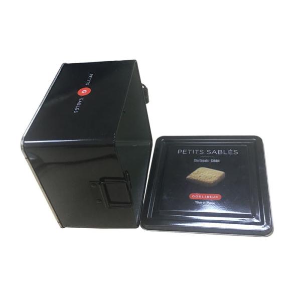 Quality Biscuit packing Square PMS Metal Tin Box With Removable Lid for sale