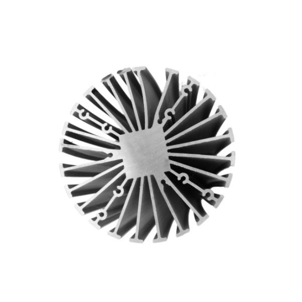 Quality LED Aluminum Heatsink Extrusion Profiles T66 Silvery Anodized for sale