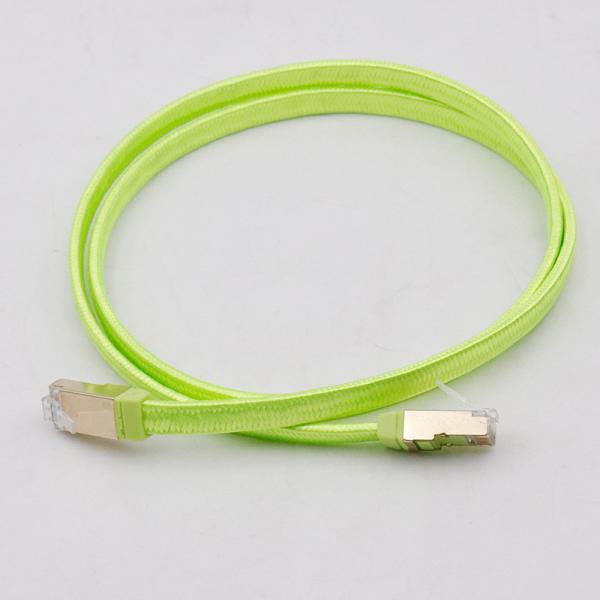 Quality Green Flat Cat 7 Ethernet Patch Cable Sftp 10gbit/S 600mhz 1m-10m for sale