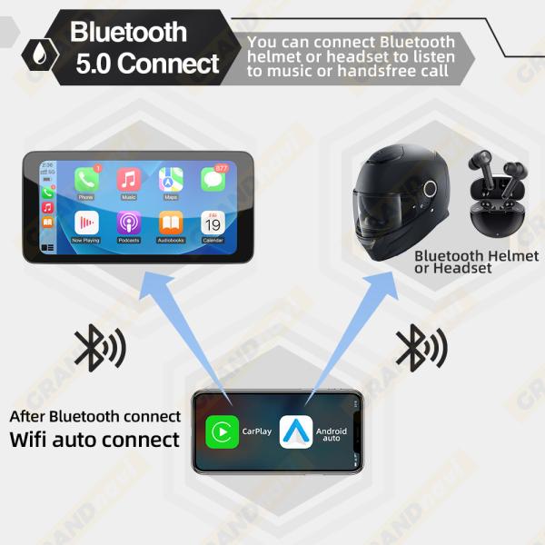 Quality 6.3" Touch Screen Motorcycle Navigation Device with IPX7 Waterproof and for sale