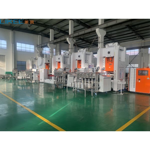 Quality H Frame Structure Automatic Aluminum Foil Container Machine with Scrap Aspirator for sale