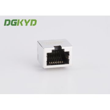 Quality Metal Shielded Female Rj45 Ethernet Jack Connector Without Transformer , 11.5mm for sale