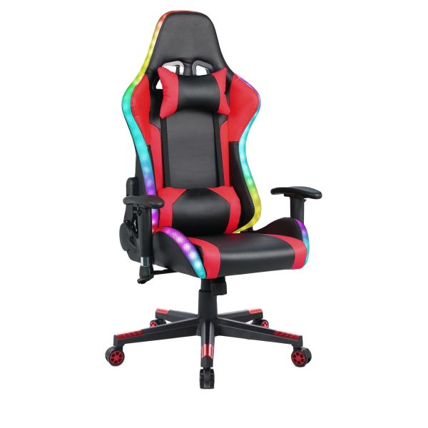 Quality ALINUNU Customizable Leather RGB Gaming Chair with LED Light Bar and Fabric Material for sale