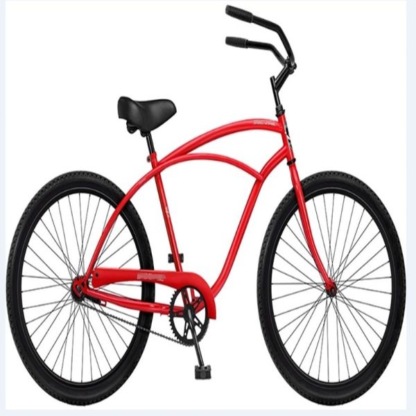 Quality 26 Inch Red Color Men's Classic Beach Cruiser Bikes with Big and Comfortable Seat for sale
