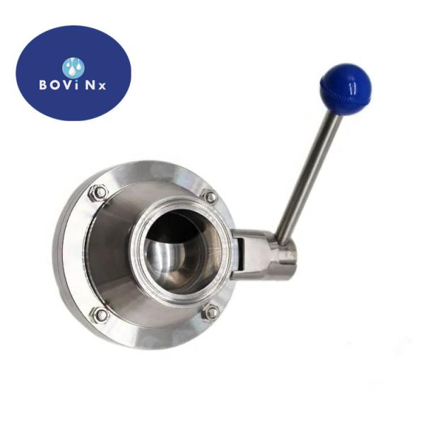 Quality Manual Sanitary Butterfly Stainless Steel Valves 1 Inch SMS Standard for sale