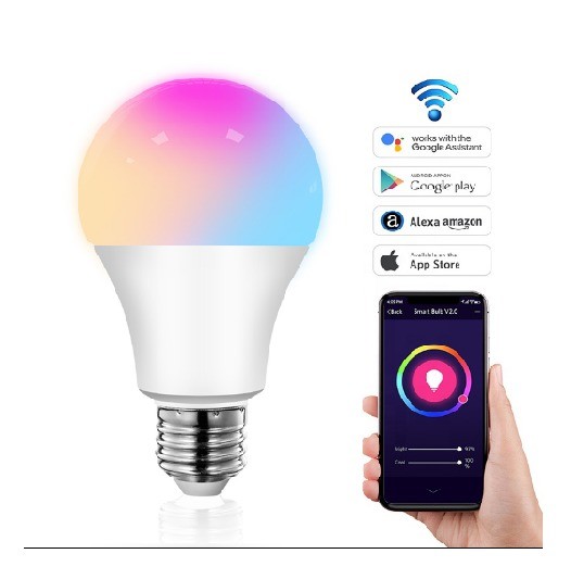 Quality Remote Control RGBW Smart Bulb with Wifi Connectivity and Aluminum Lamp Body Material for sale