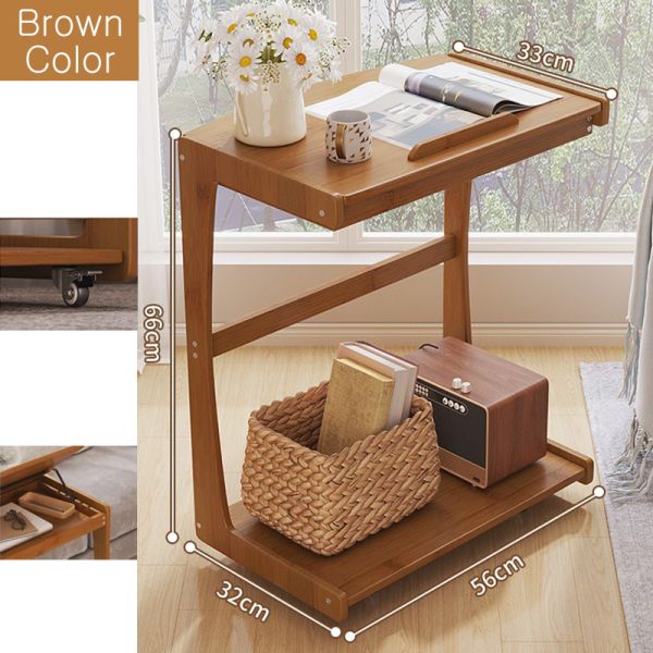 Quality Sofa Side Table, Freestanding Bedside Coffee , Convertible Top Rack with Storage for sale