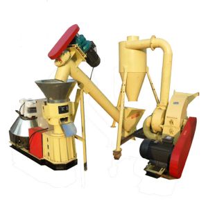 Quality 250mm Flat Die Livestock Animal Feed Pellet Machine 400KG/H SKJ2-250 for sale