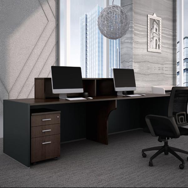 Quality Wooden Modern Front Desk Salon Furniture Beauty Salon Reception Desk for sale
