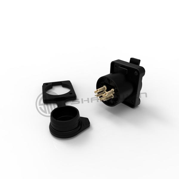 Quality XLR Audio Power Waterproof Socket Connector 5 Pin Microphone IP65 for sale