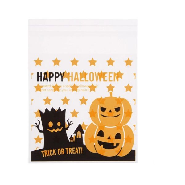 Quality Self Adhesive 10*10cm OPP Poly Packaging Bag For Halloween Treat for sale