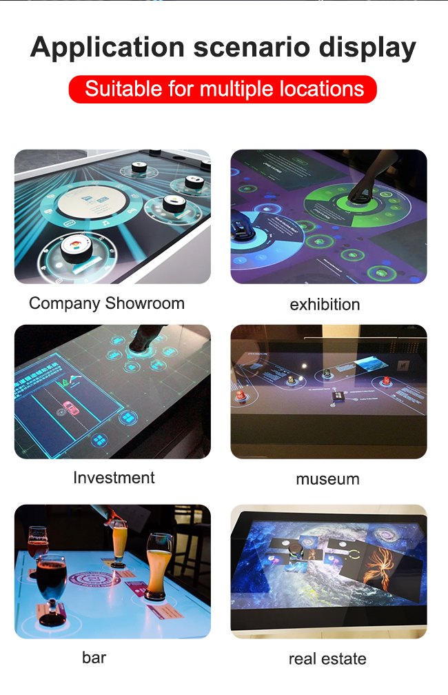 55 Inch Windows LCD Touch Screen Monitor Display Game Table, Golden Object Recognition