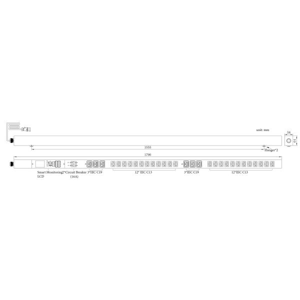 Quality Smart PDU Product Universal Power Distribution Unit 19 Inch Easy Installation for sale