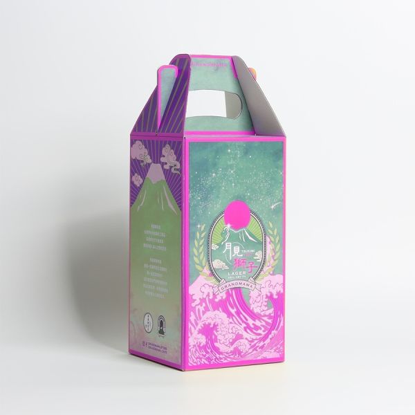 Quality Rectangle or Custom Shape Designer Digital Printer Pink Coated Paper Box for for sale