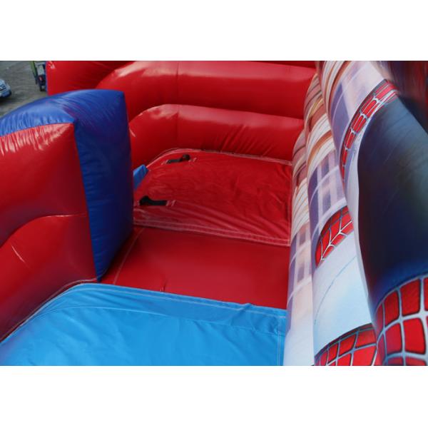 Quality 7 meters high kids spiderman inflatable slide with complete digital printing for for sale