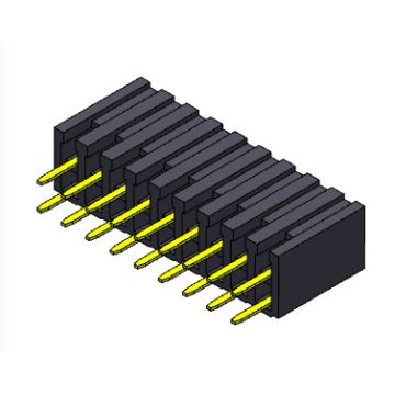 Quality Female Header Connector 2.00mm Dual Row Dip TYPE 2*2PIN To 2*40PIN H=7.20mm for sale