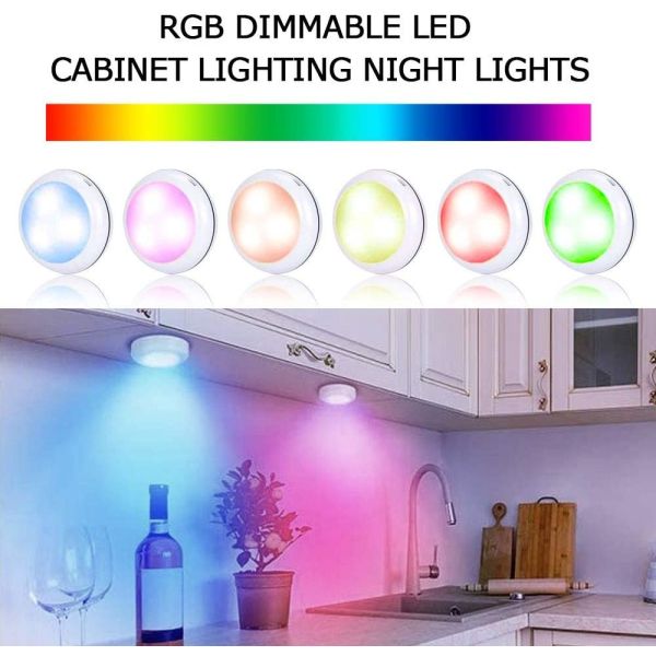 Quality 4000K 30LM 0.3W Remote Control Under Cabinet Light USB Rechargeable Cordless for sale