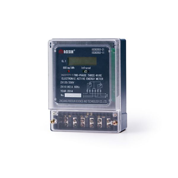 Quality IEC 62053 21 2x120 208V Two Phase Electric Meter Class 1 Accuracy for sale