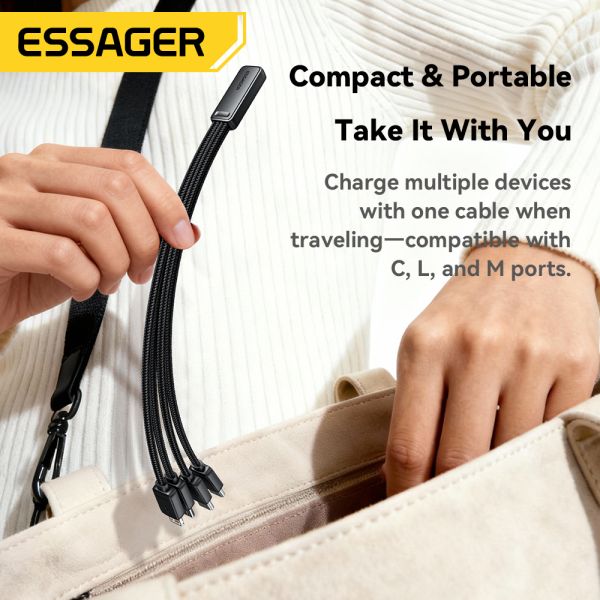 Quality ESSAGER ES-OTG32 Usb Type C to Type C Micro Usb Lightning 4 in 1 Adapter for sale