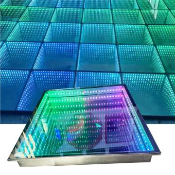 Quality 3D Infinity Mirror Video Light LED Dance Floor For Wedding Party Customization for sale