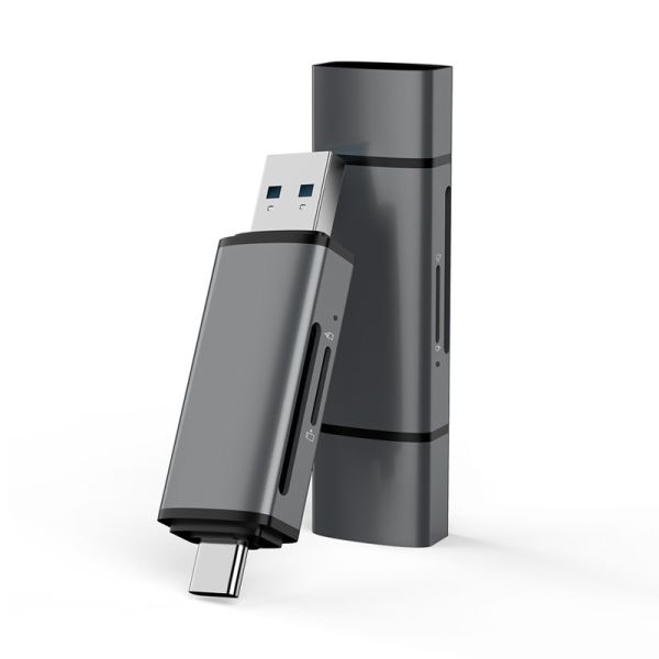 Quality Portable USB 3.2 Gen 1 Multi Card Reader With USB C And USB A Connectors for sale