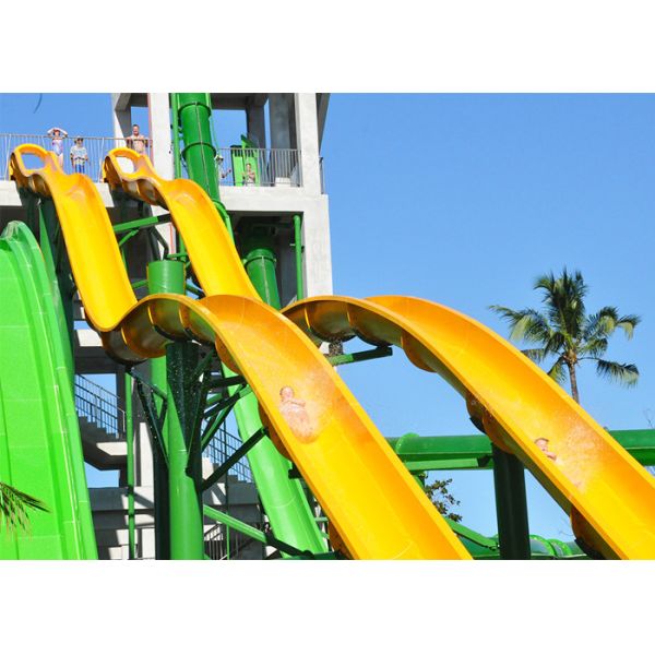 Quality 18m Height Tall Water Slides Fiberglass Customized For Holiday Resort for sale