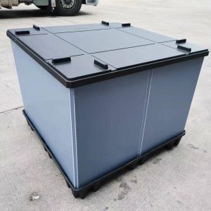 Quality 1120mm PP Plastic Pallet Box Sleeve Pallet Folding Container for sale