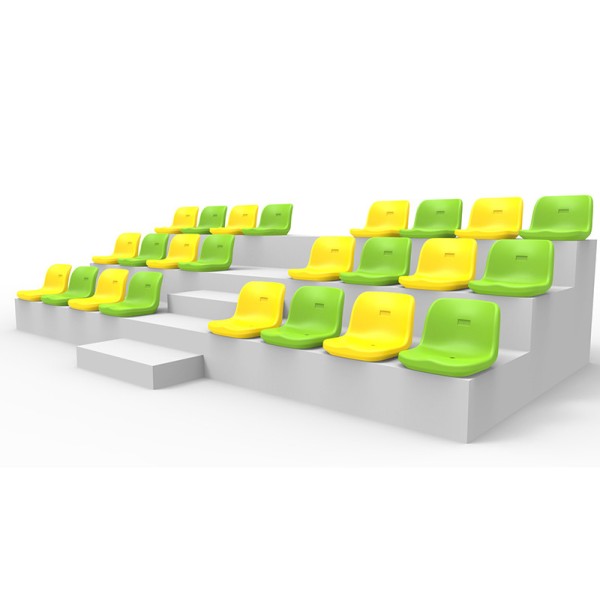 Quality Plastic Football Fixed Stadium Seating Double Wall Backrest With Optional Color for sale