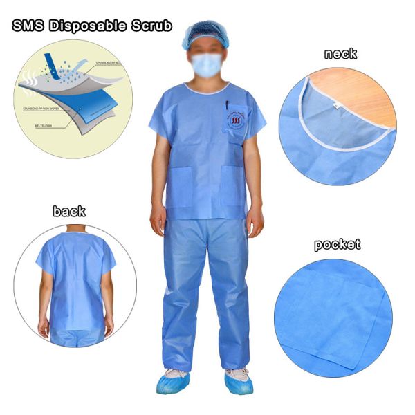 Quality Low Linting Lightweight Isolation Gown for sale